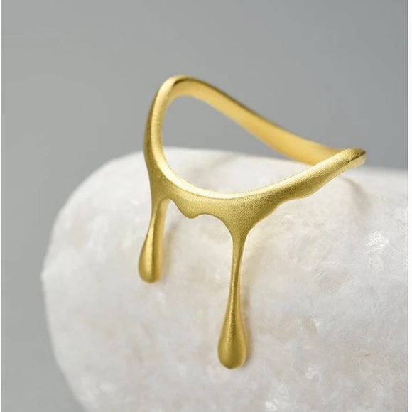 Jewelry | New 18k Gold Drip Ring | Poshmark